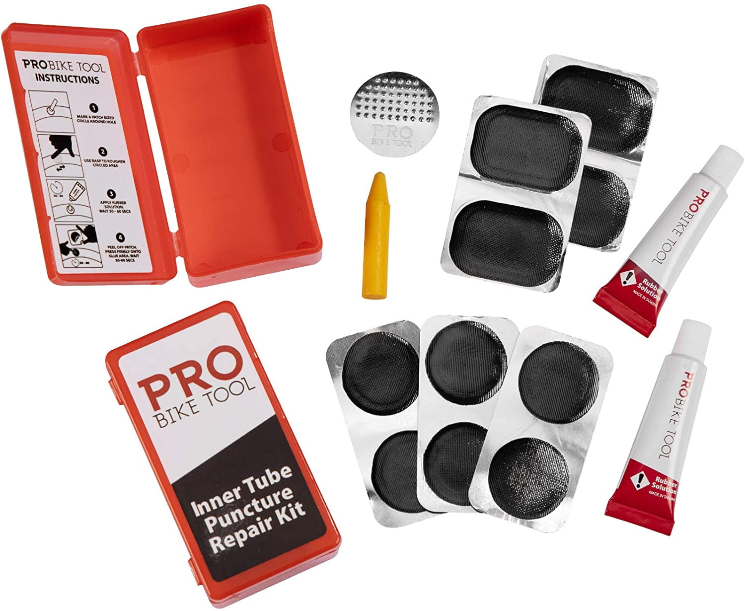 PRO BIKE TOOL Glueless Bike Tire Puncture Repair Patch Kits - Set of 2 ...