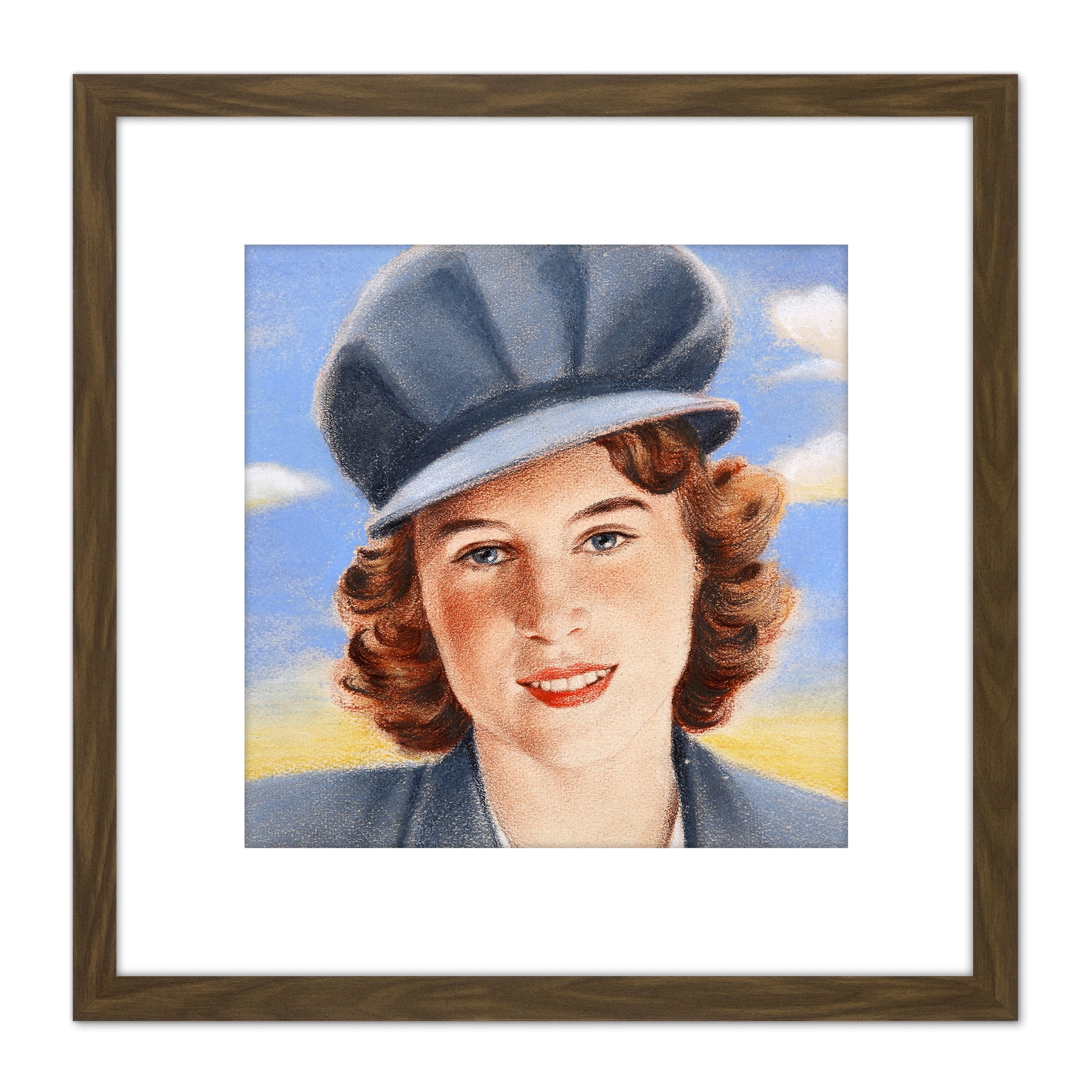 Tymim Faces WWII War UK Princess Elizabeth Windsor 8X8 Inch Square ...