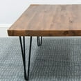 "Greenage Industrial Solid Old Pine Wood Coffee Table with Metal Legs ...
