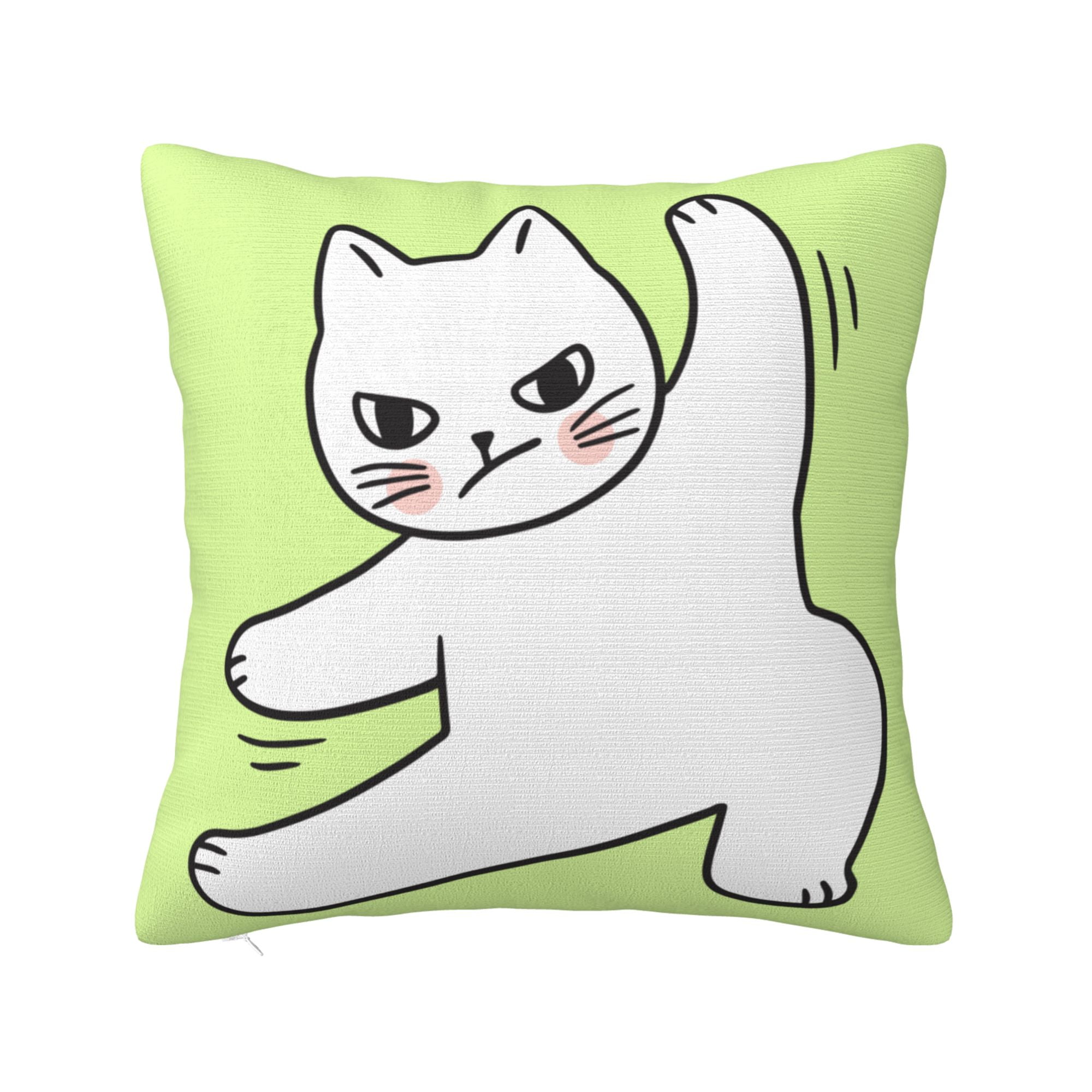 ZICANCN Cute Fun Kitten Decorative Throw Pillow Covers, Bed Couch Sofa ...