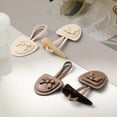 8Pairs 2 Colors PU Leather with Resin Scarf Ring Buckles Double D-Ring ...