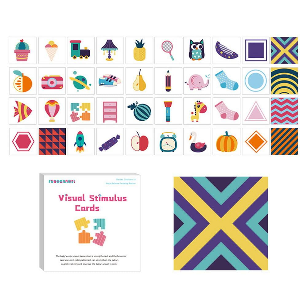 Toys & Games High Contrast Flashcards in Black Red 20 Designs Bright ...