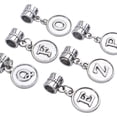 26pcs Silver Letter Charms Alphabet A - Z Letter Charm Pendants with ...