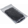 PETGLE 100 Pieces Stand Up Clear Front Zipper Lock Resealable Aluminum ...