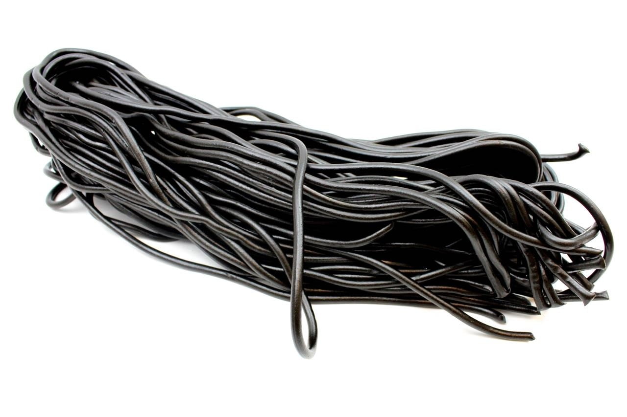 Spaghetti Black Licorice pasta Triple Pure Extract 250g Bag (4 pcs ...
