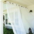 2 Piece Outdoor Sheer Curtain - Window Treatment Grommet Top Waterproof ...