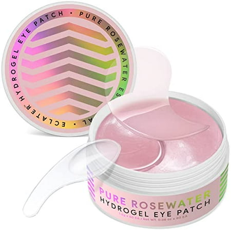 Pure Rosewater Anti-Aging Hydrogel Undereye Patch, Collagen Eye Mask, Dark Circles and Puffiness ...