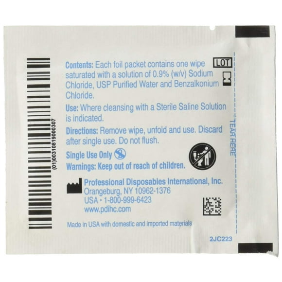 Sterile Saline Wipes
