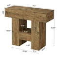 Fnova 2-Tier Farmhouse End Table, Narrow Wooden Sofa Side Table with ...