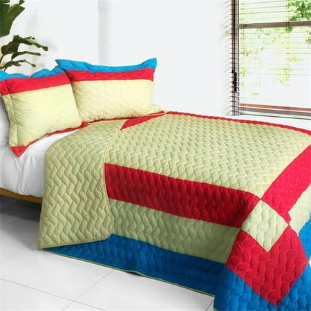 Snow Queen - 3 Pieces Patchwork Quilt Set Full & Queen Size - Red ...