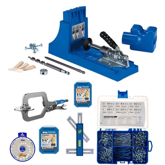 Kreg K4 Woodworking Pocket hole Jig set with Essential Extras - Walmart.com