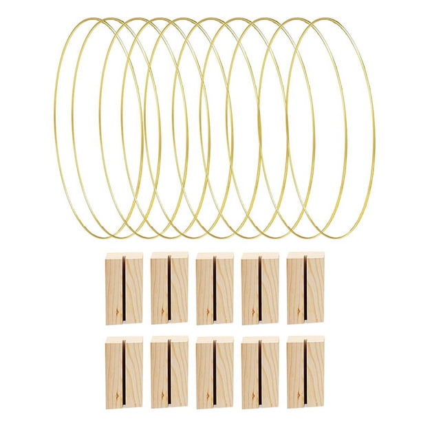 Symkmb 10 PCS 13.8 Inch Metal Hoop Centerpiece DIY Wreath Gold Hoop ...