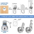 5/8" Zinc Alloy Cam Locks (8 Pack) with Keys - Keyed Alike Set for ...