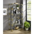 Pemberly Row Pure Decor Lucite Acrylic Bookcase with 6 Shelf in Clear ...