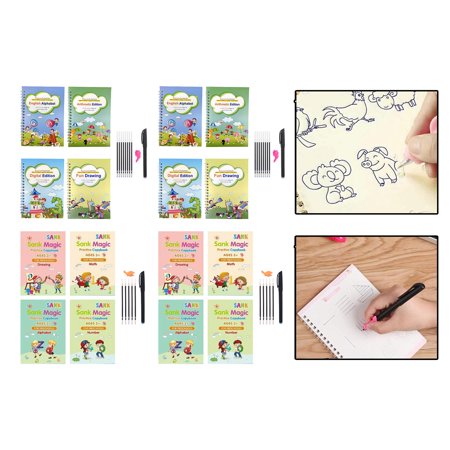English Practice Copybook, Reused Handwriting Copybook Set,Tracing Book ...