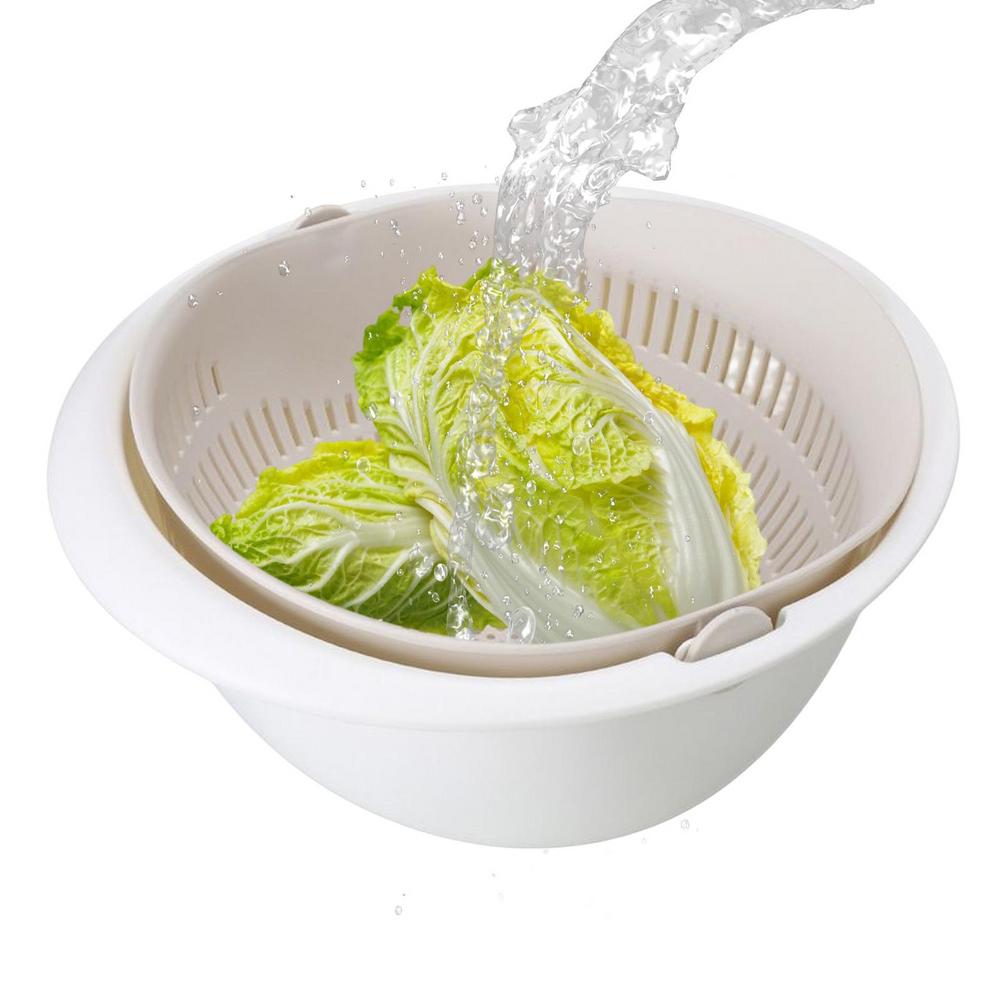Tohuu Fruit Washing Basket 2-in-1 Kitchen Colander Strainer Bowl ...