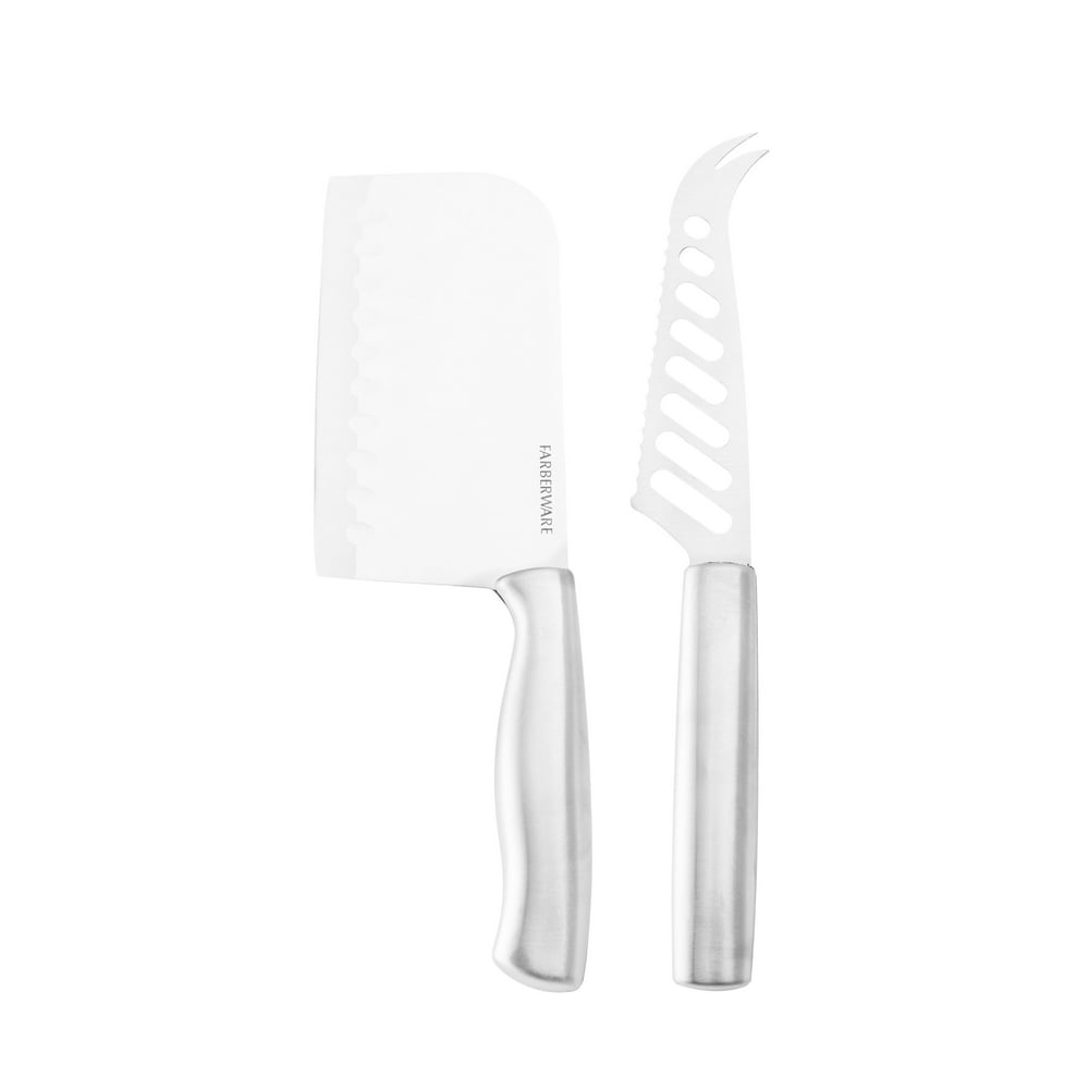 Farberware 2 Piece Stamped Stainless Steel Cheese Knife Set Walmart