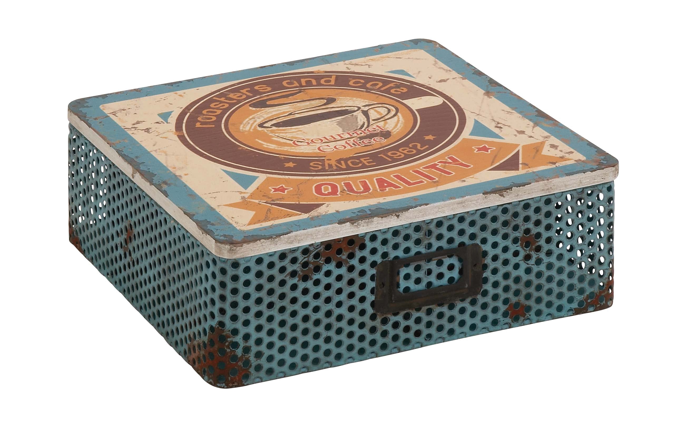 The Rustic Decor Metal Wood Box - Walmart.com