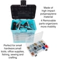 Small Parts Organizer Box - 10-Inch Portable Storage Case with 4 ...
