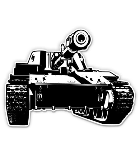 Tank - 8" Vinyl Sticker - For Car Laptop I-Pad - Waterproof Decal ...