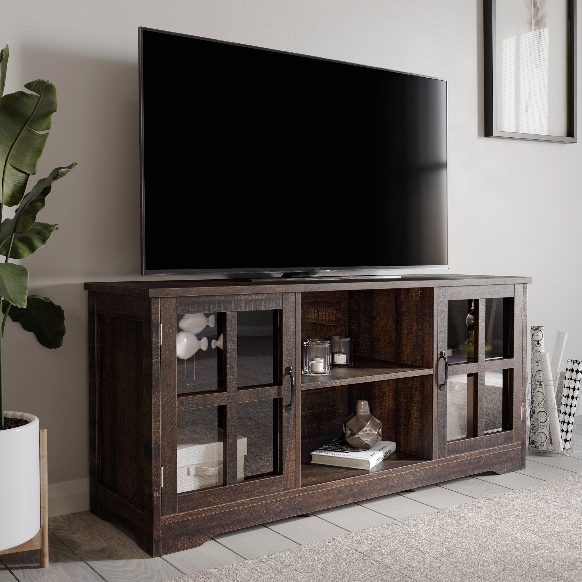 BELLEZE TV Stand Media Entertainment Center Console - Cori (Espresso ...