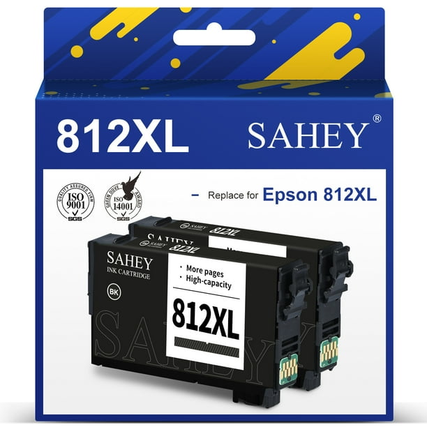 812XL Ink Cartridge for Epson 812 812 XL Ink Black Printer Work with ...