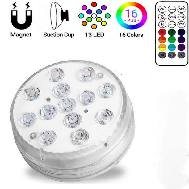 Luces LED sumergibles con control remoto - Luces impermeables para ...