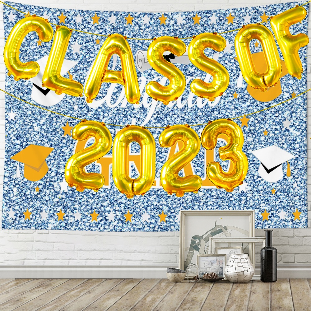 Graduation Backdrop with 2023 Balloons,Graduation Party Background ...