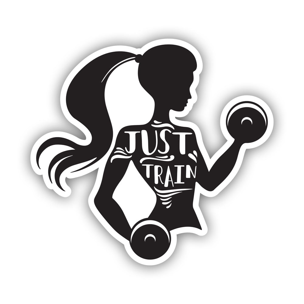 Girl Just Train Sticker Decal - Self Adhesive Vinyl - Weatherproof ...
