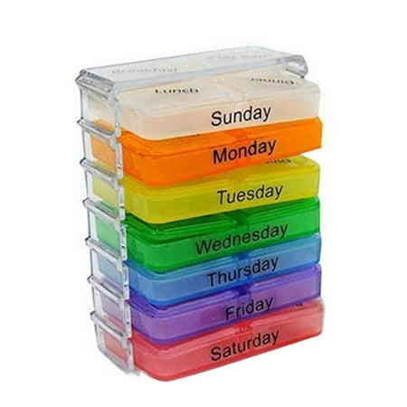 Large Pill Box Medicine Storage Tablet Container Case Organizer ...
