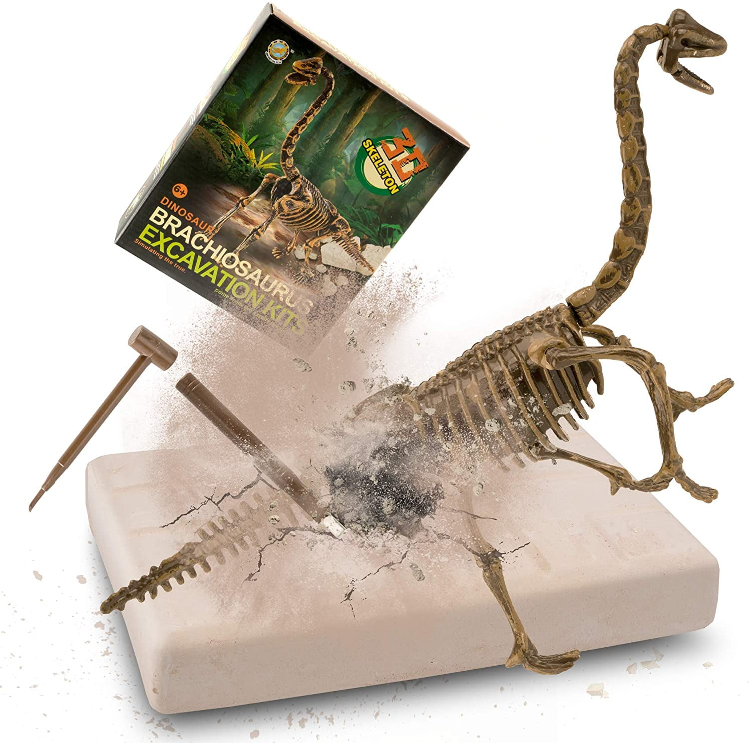 HTCM Dig Up Dinosaurs Set, Dinosaur Fossil Digging kit for Kids ...