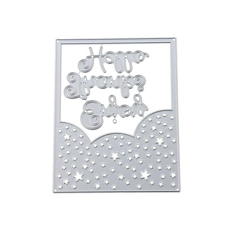 Bean_Words Enjoy Thanks Hello Starry Sky Frame Metal Cutting Dies For ...