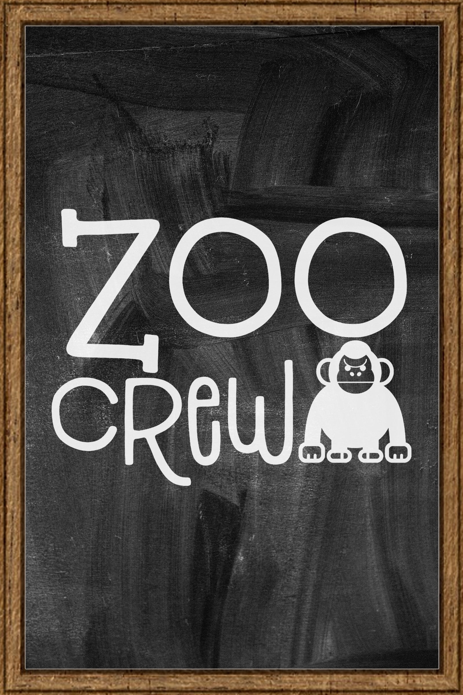 Zoo crew gorilla funny kids fun animals Tin Sign Chalk Board Wall Art ...