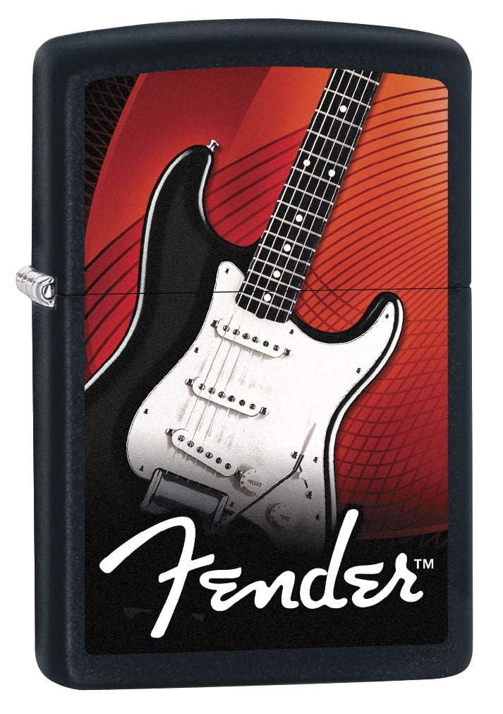 Zippo Lighter: Fender Guitar - Black Matte 79314 - Walmart.com