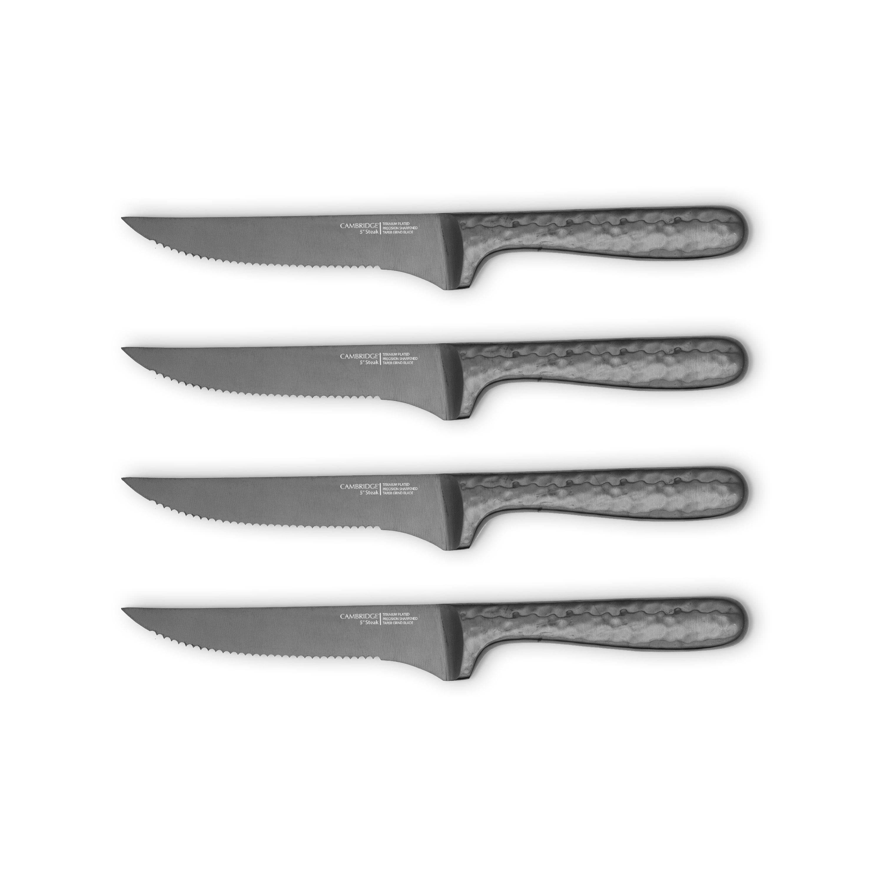 Cambridge Silversmiths Nero Black 4-Piece Steak Knife Set - Walmart.com