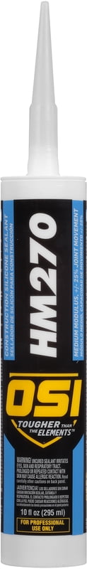 OSI HM270 White Silicone Construction Sealant 10 oz - Walmart.com