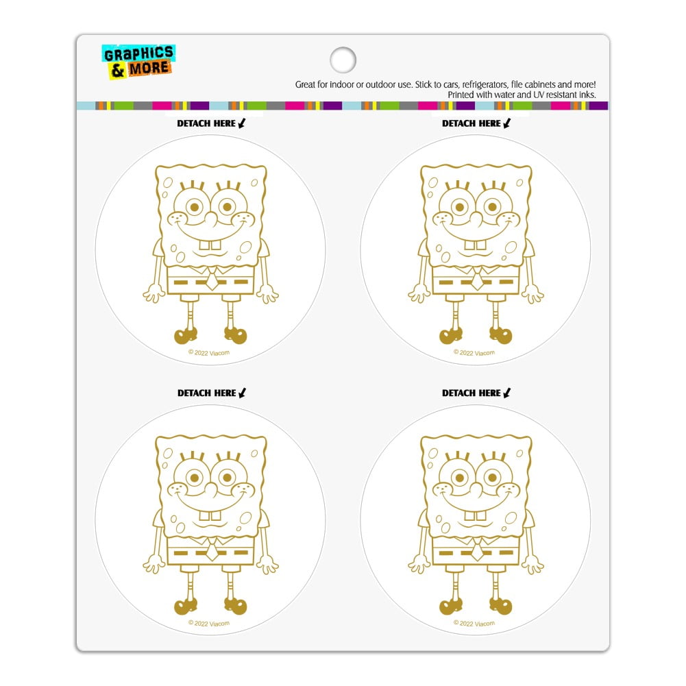 SpongeBob Full Front Refrigerator Fridge Locker Vinyl Circle Magnet Set ...