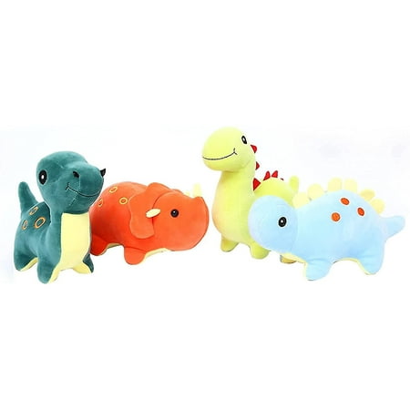 Baby Dinosaur Stuffed Plush For Kids, 4 Pcs Kawaii Dragon Stuffed ...