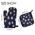 2PCS Pot Holders and Oven Mitts Sets Cooking Gloves Kitchen Gloves Heat ...