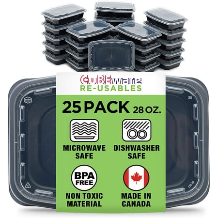 Cubeware 25-Pack Snap-Seal | Microwavable | Dishwasher Safe | Freezer ...