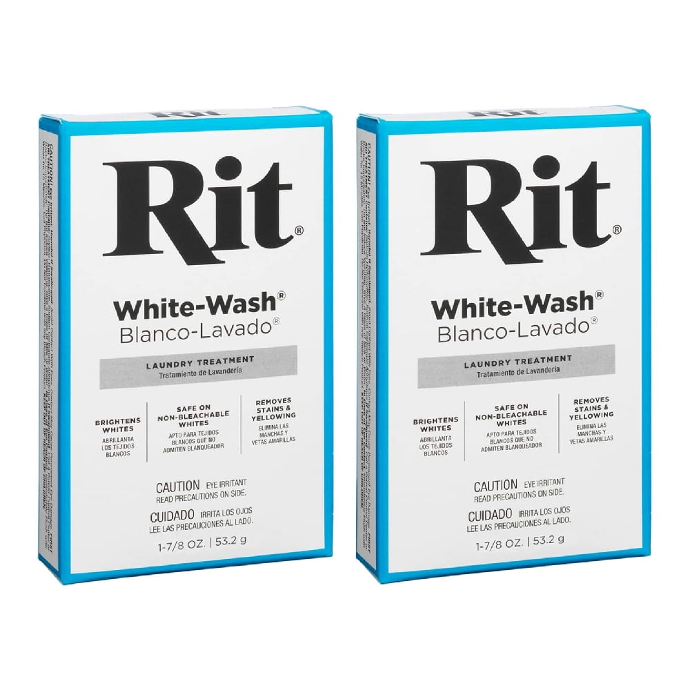 Rit White Wash Laundry Treatment Powder 1-7/8 oz, 2 Pack - Walmart.com