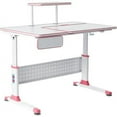 ApexDesk Little Soleil DX 43 W Children's Height Adjustable Study Desk Pink - Walmart.com