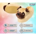 Animal Slippers - Plush Pug Dog Slippers by Silver Lilly (Light Brown ...