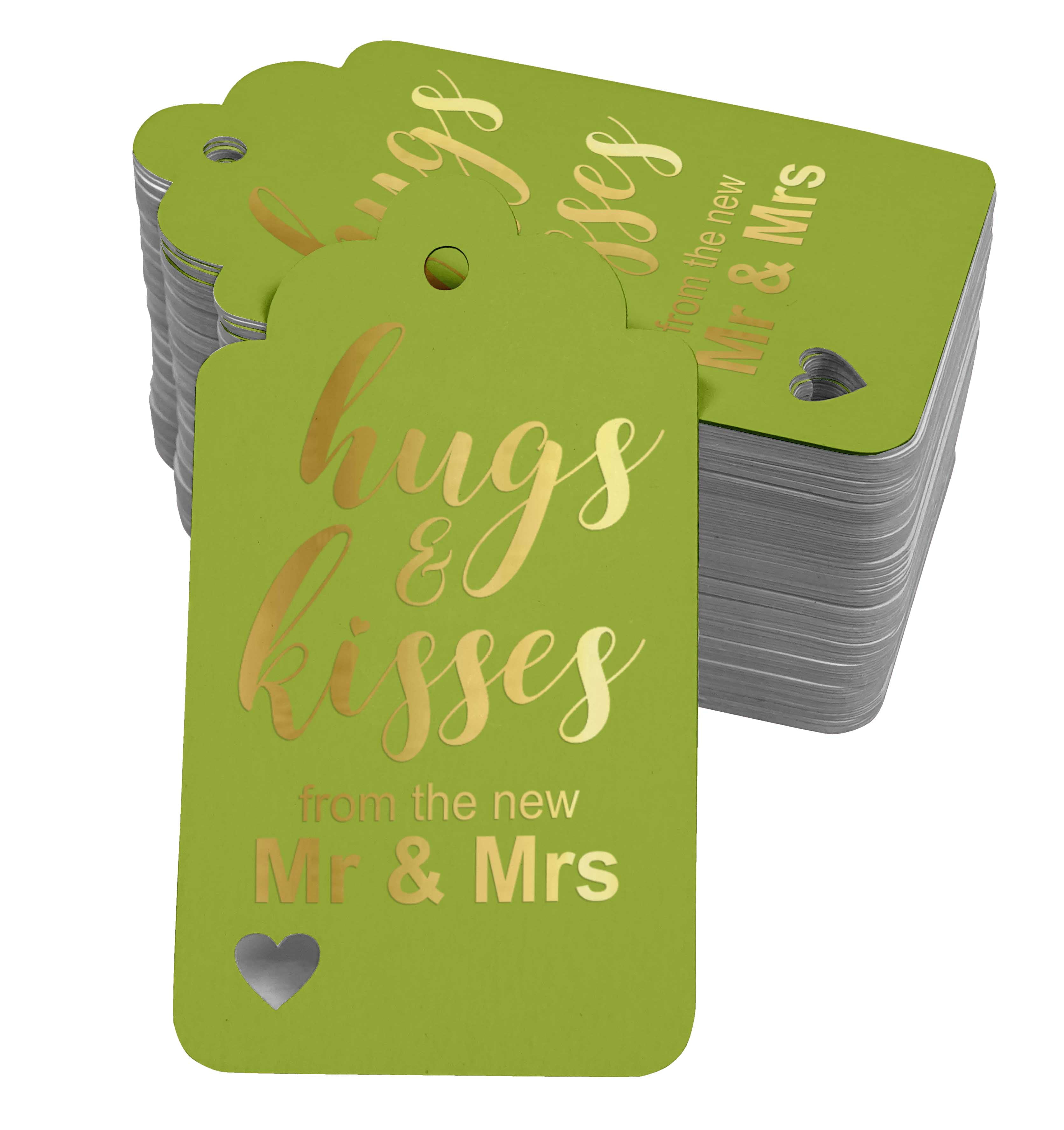 Inkdotpot Pack Of 50 Real Gold Foil Paper Tags Hugs And Kisses From The ...