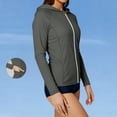 Craaazy Sun Protective Clothing for Women Solid Color Zip Up Hooded ...