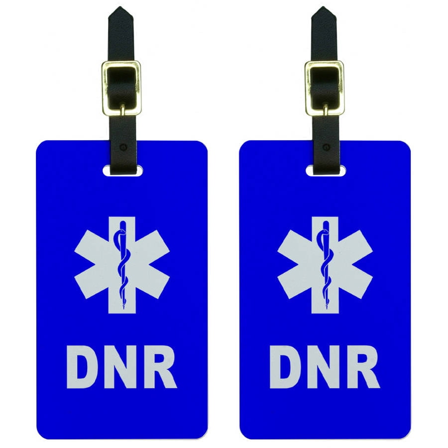 DNR Do Not Resuscitate Medical Emergency Star of Life Luggage Tags, Set ...