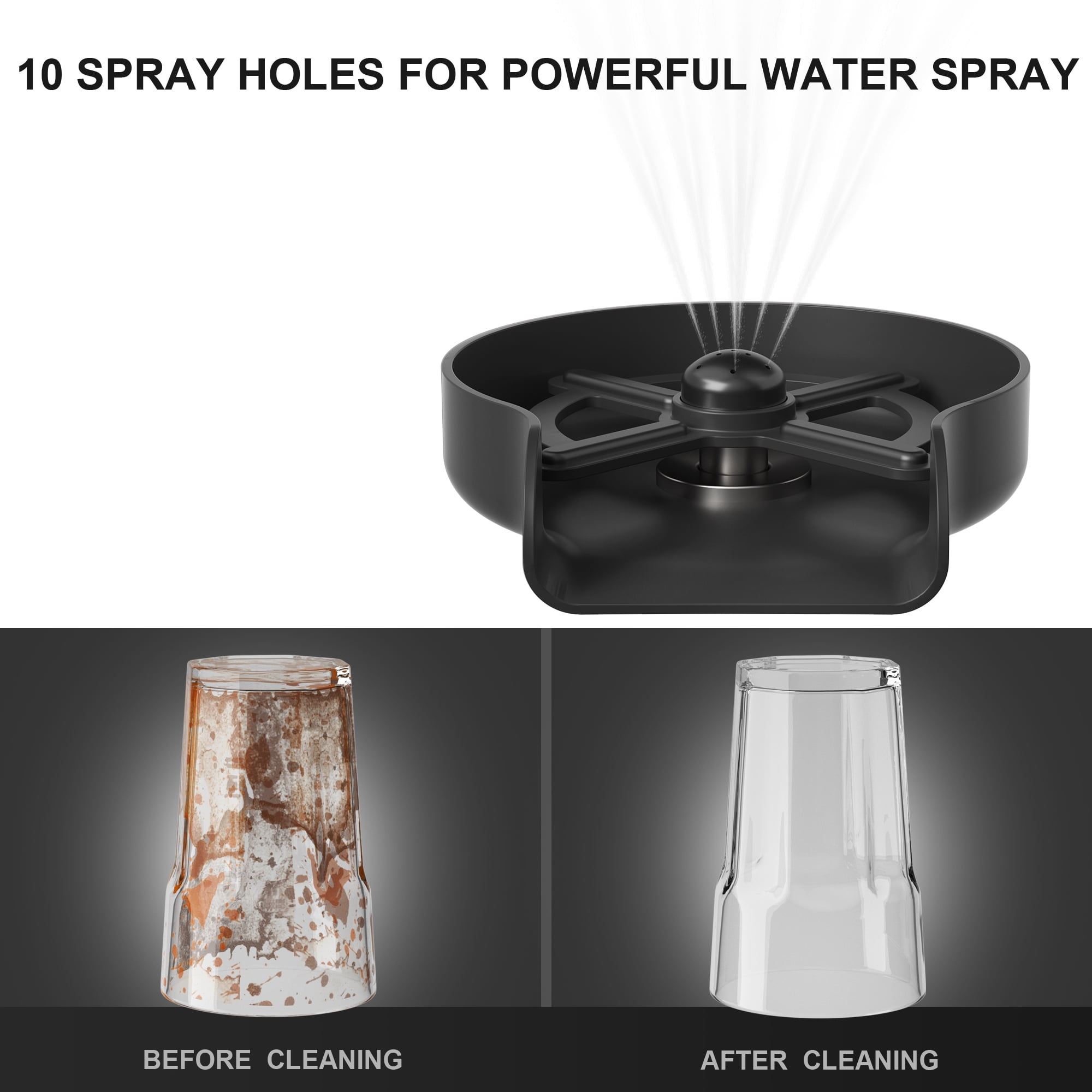 Buy TORVA Glass Rinser Cup Washer Heavy Duty 10 Nozzles Bronze SUS304 ...