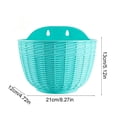 XIBUFE Hanging Planter Pots-Plastic Half Round Rattan Textured European ...