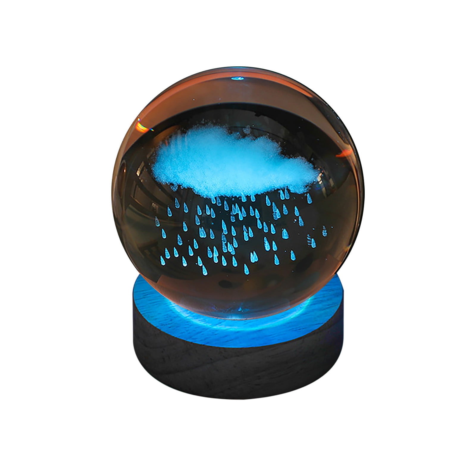 3D Glowing Planetary Galaxy Astronaut Crystal Ball Night Lights, LED ...