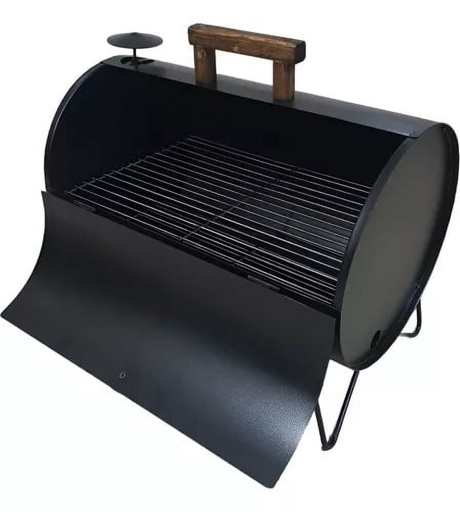 Asador de carbón Móvil Portátil Garden Grill SARGENTO Tipo Barril Bbq ...